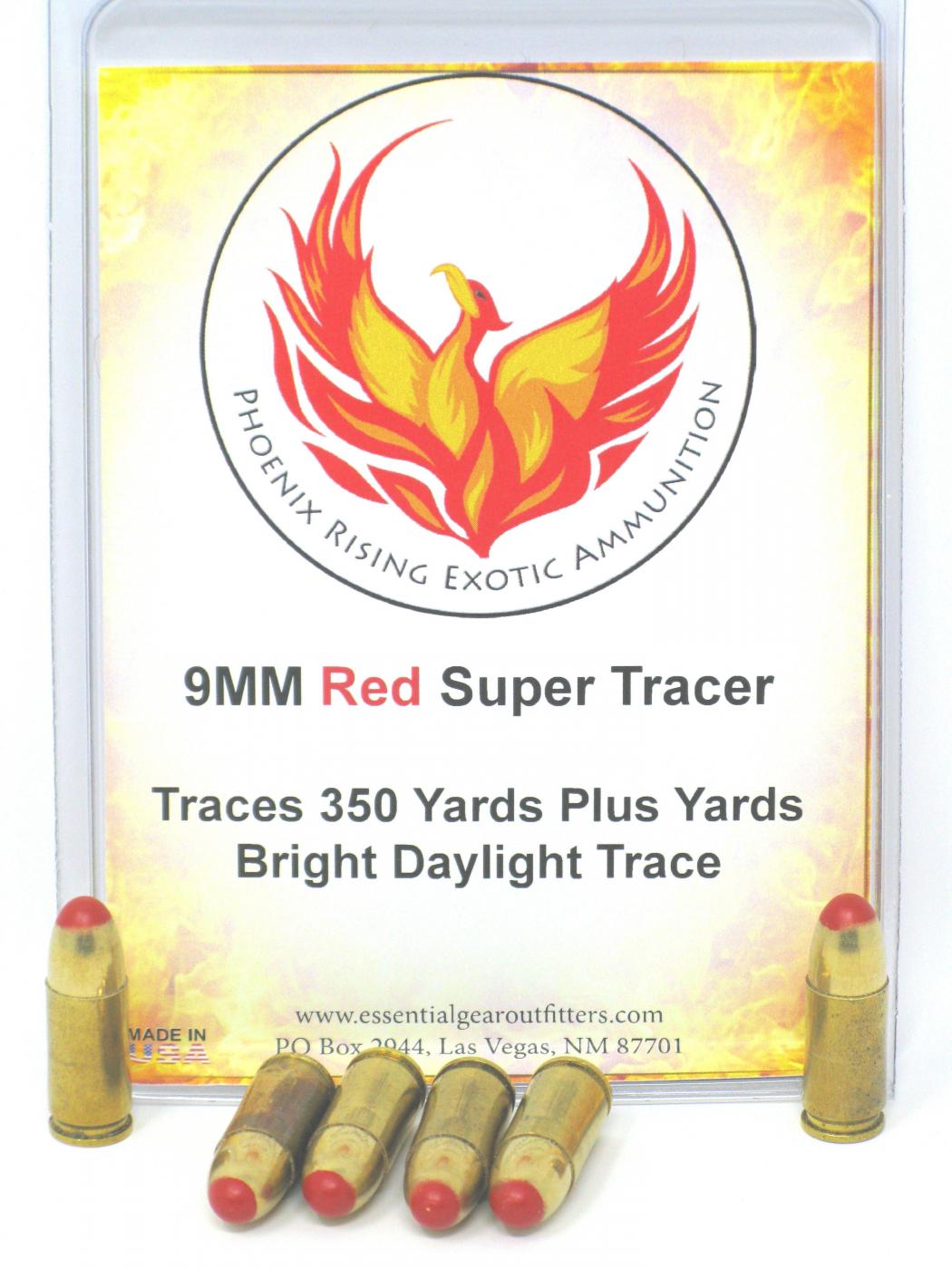 Essential Gear Outfitters :: 9mm Super Tracer Ammunition - Red