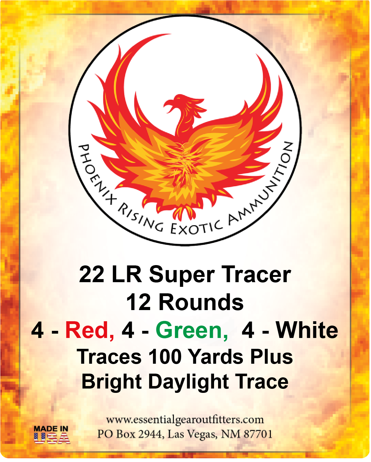 Essential Gear Outfitters :: .22 Long Rifle Tracer Tri-Color 12 pack